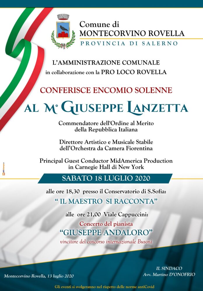 Montecorvino Rovella, encomio al maestro Giuseppe Lanzetta – Zerottonove.it